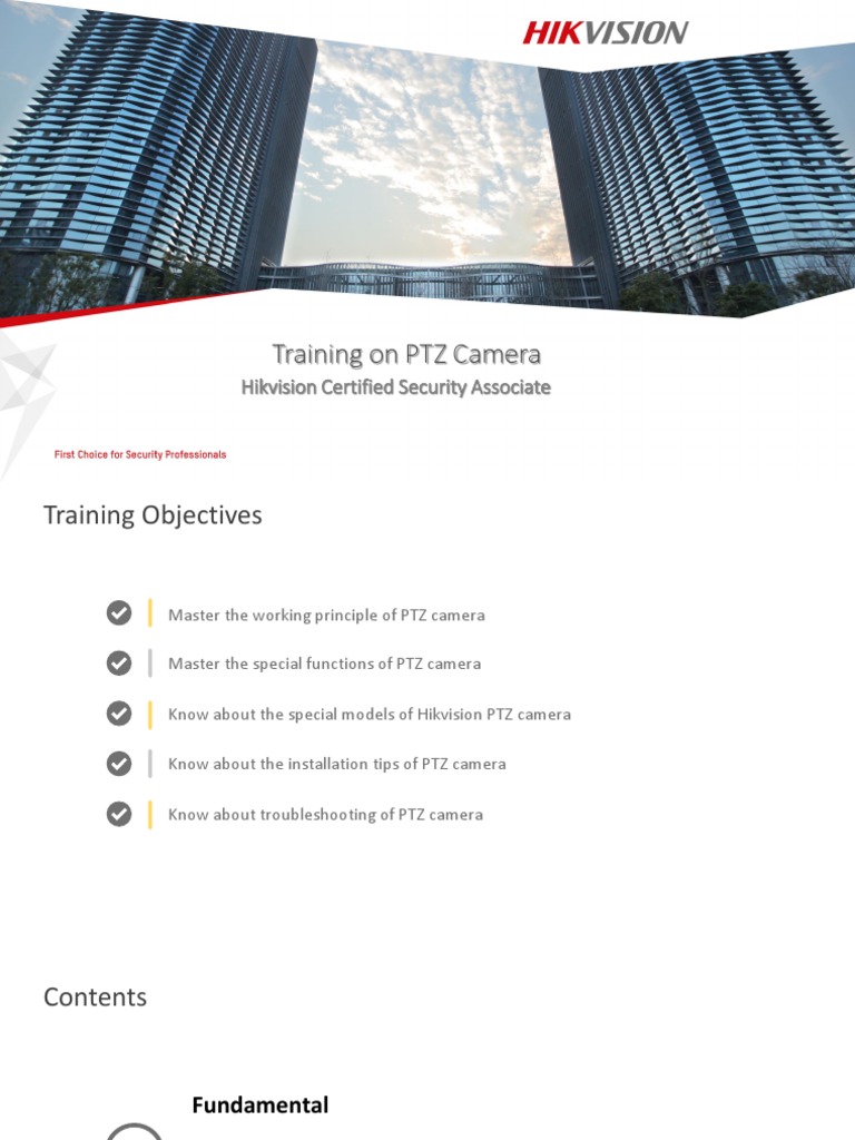 Hikvision PTZ Camera Training Guide | PDF | Image Stabilization | Camera