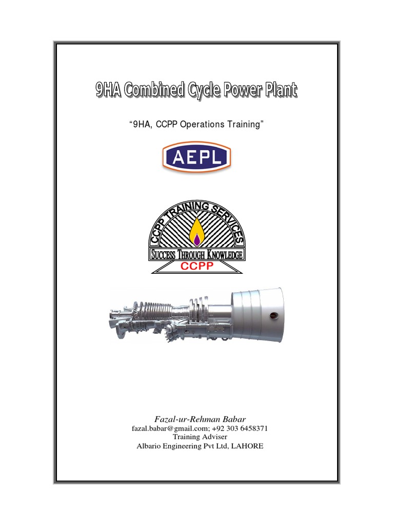 Book 9HA CCPP Operations Training at AEPL | PDF | Gas Turbine | Steam