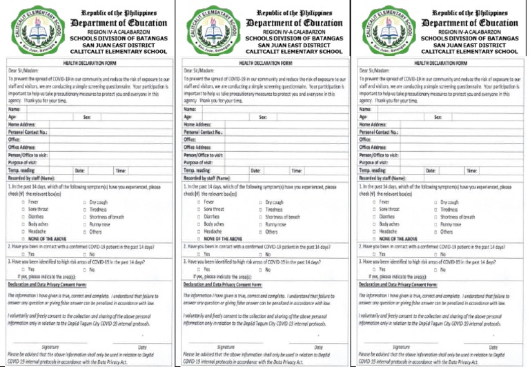 New Declaration Form | PDF