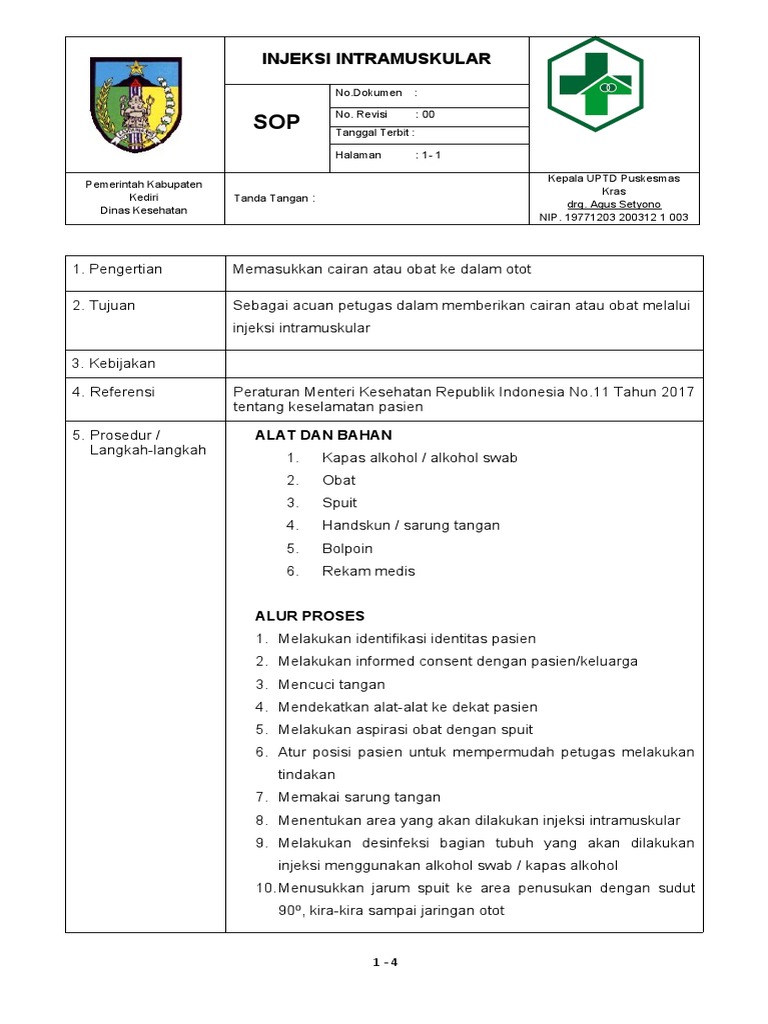 Sop Injeksi Im | PDF