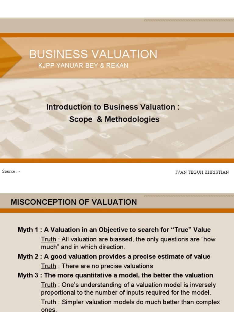 Ivan - Business Valuation Scope & Methodologies | PDF