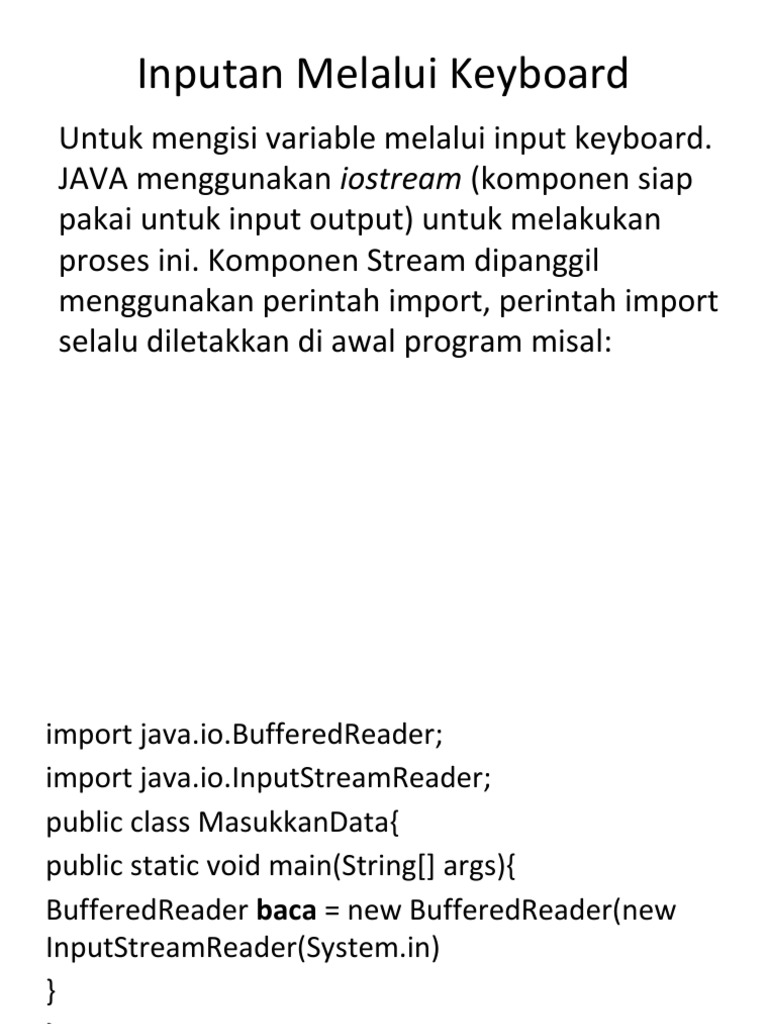 Panduan Input dan String di Java | PDF