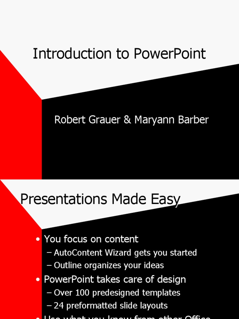 Introduction To Powerpoint: Robert Grauer & Maryann Barber | PDF