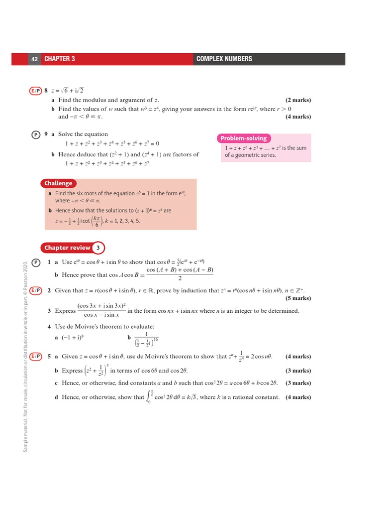 Complex Numbers: Problem-Solving | PDF | Trigonometric Functions ...