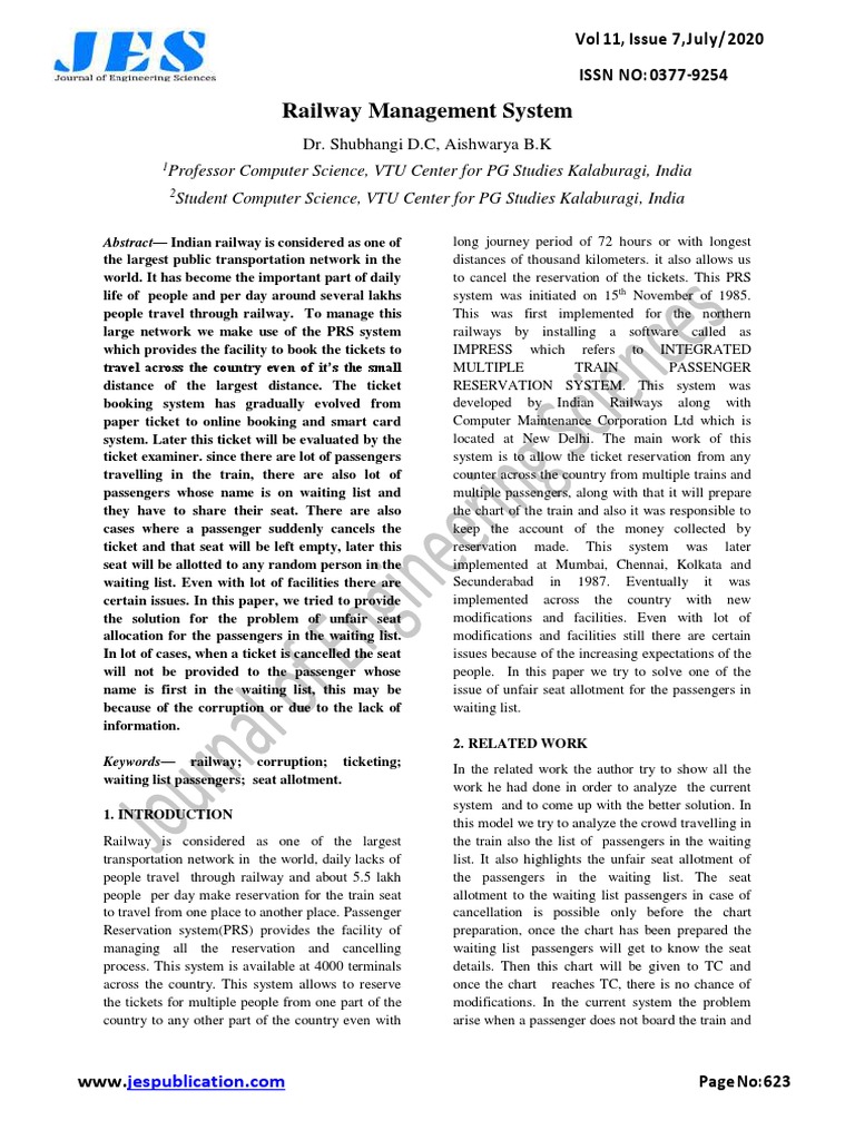 Project Report On Online Railway Management System | PDF | Web Server ...