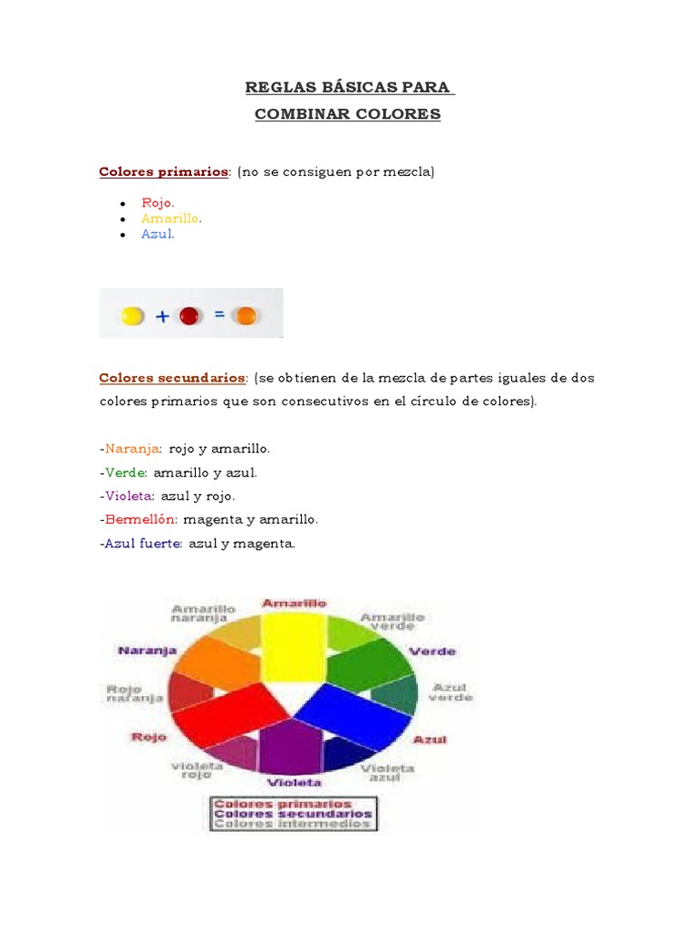 Combinacion De Colores Primarios