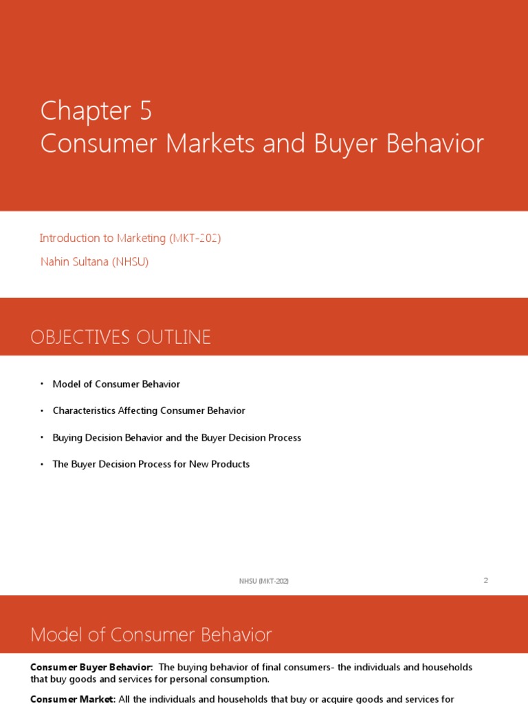Chapter-5 (Part 1) | PDF | Consumer Behaviour | Behavior