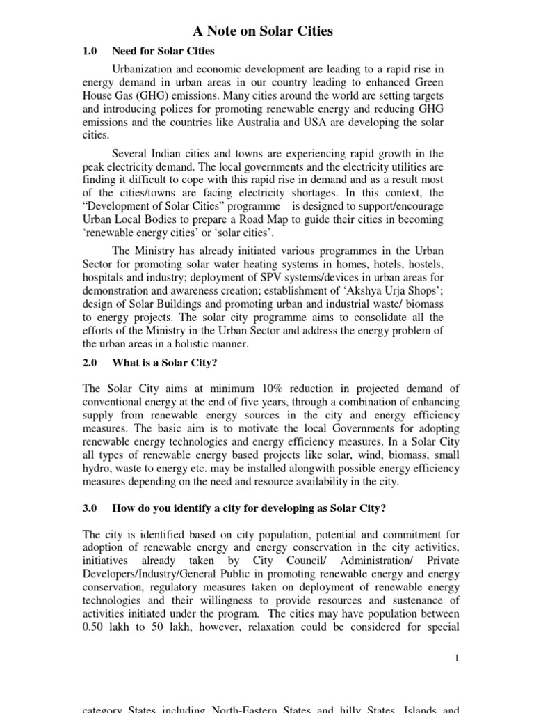 Solar City Note | PDF | Renewable Energy | Solar Energy