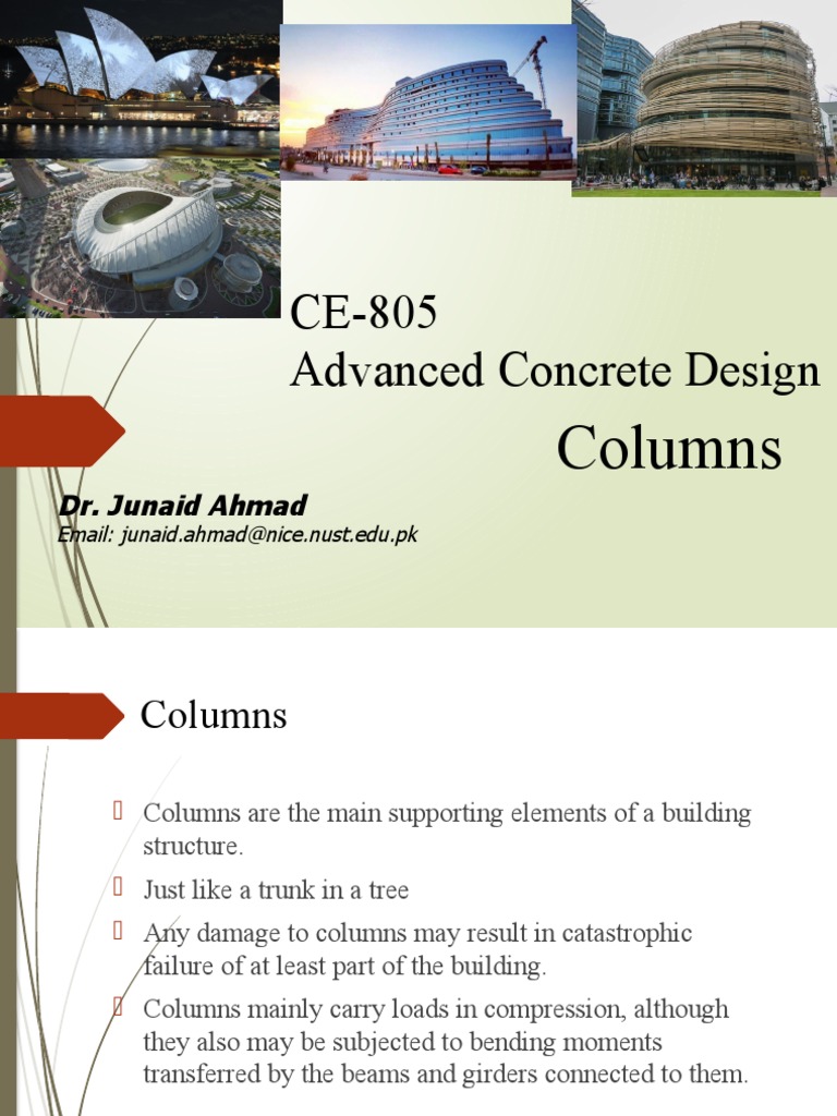 Short Column Design and Eccentricity Analysis | PDF | Column | Buckling