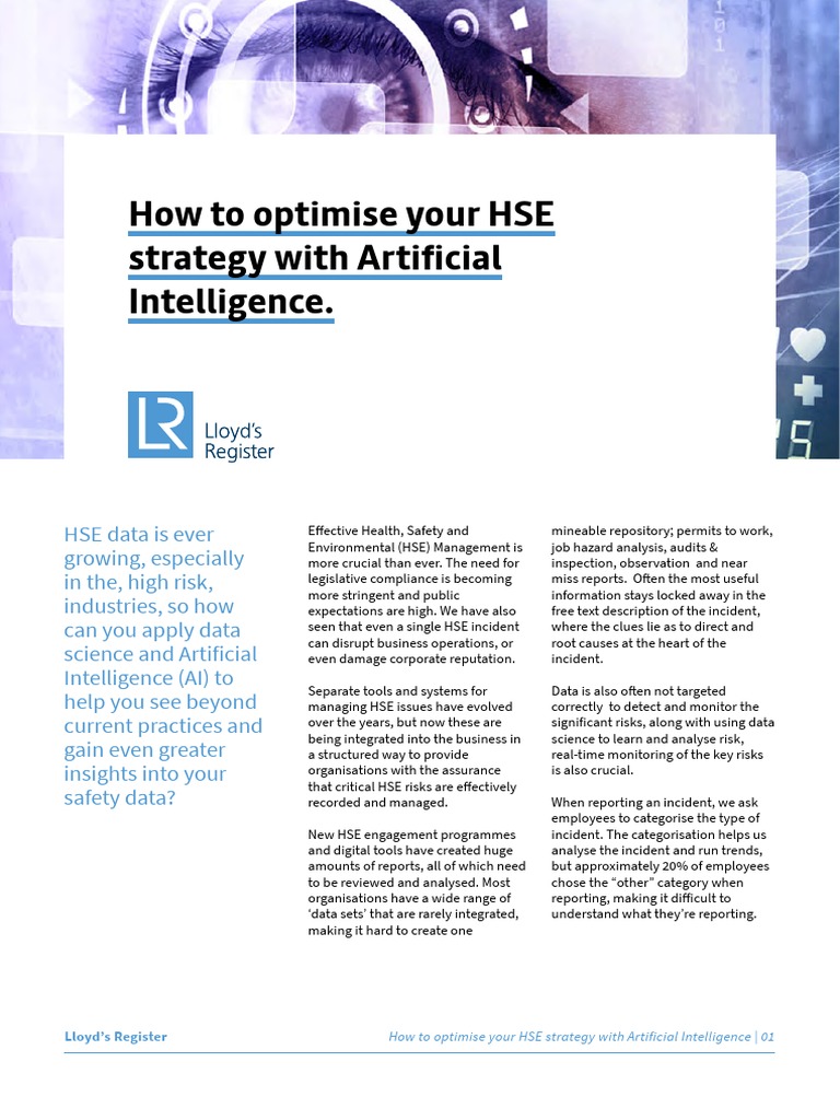 How To Optimise Your HSE Strategy With Artificial Intelligence | PDF ...