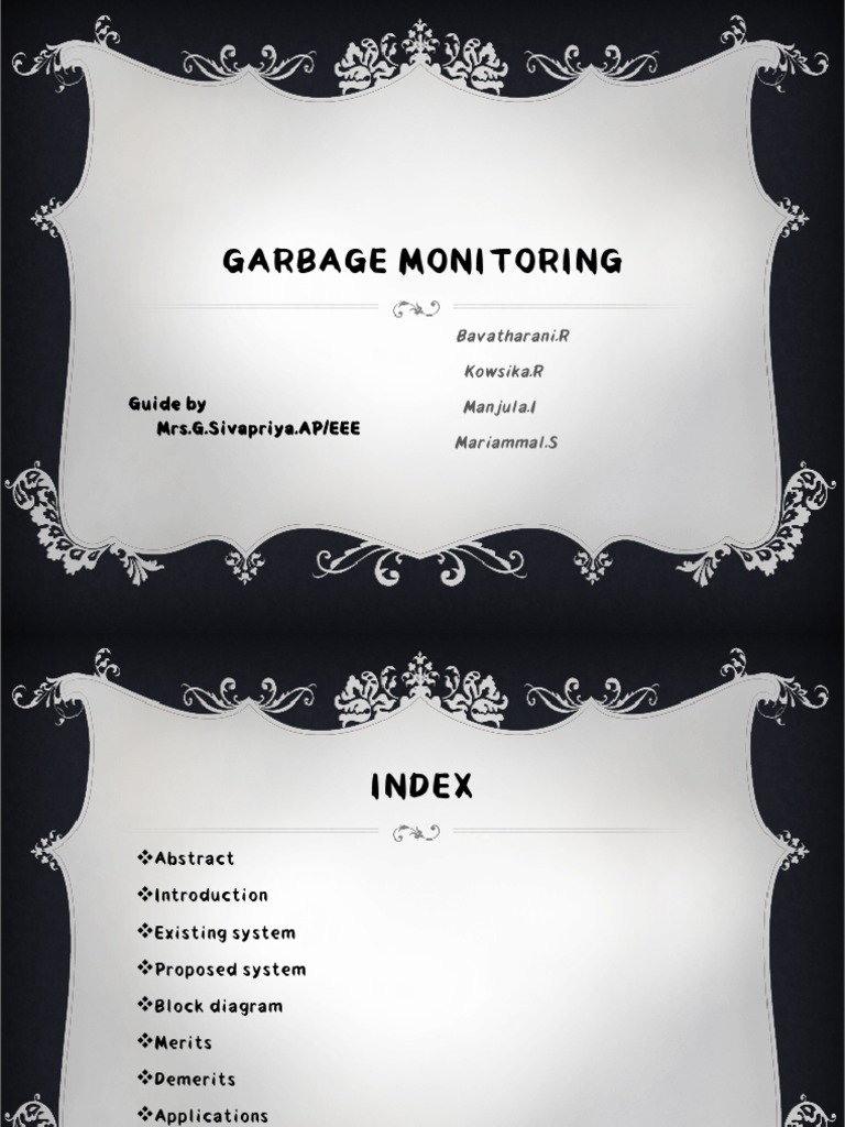 Garbage Monitoring: Guide by Mrs.G.Sivapriya - AP/EEE | PDF | Radio ...