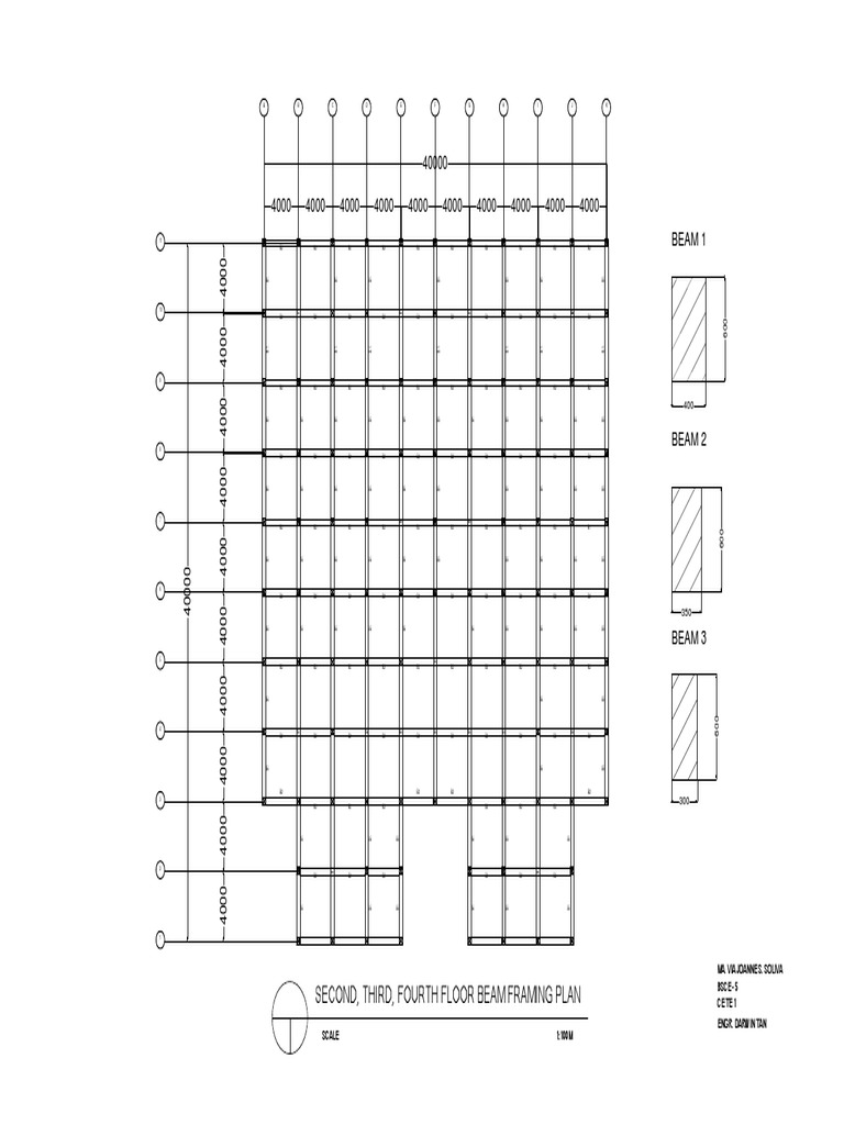 Beam Framing Plan for Multi-Story Building | PDF