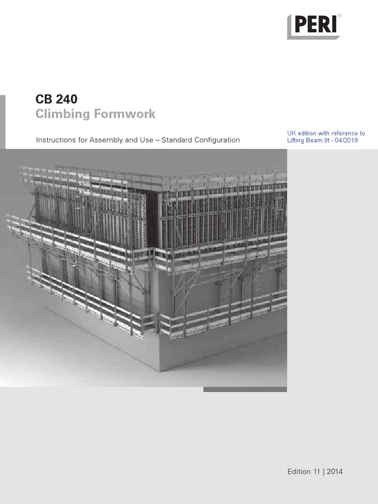 CB 240 Climbing Formwork Instructions For Assembly and Use | PDF | Scaffolding | Screw