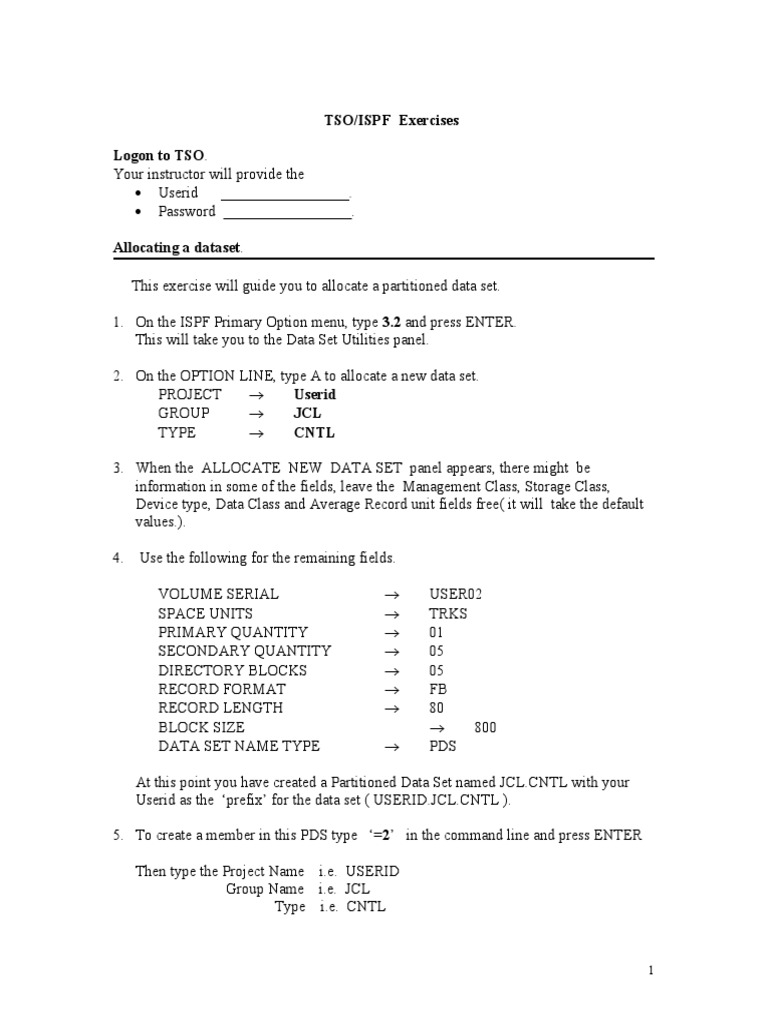 Tso Exercises | PDF | Computing | Utility Software