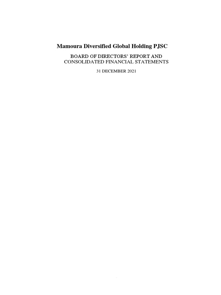 MDGH Ye 2021 FS | PDF | Going Concern | Audit