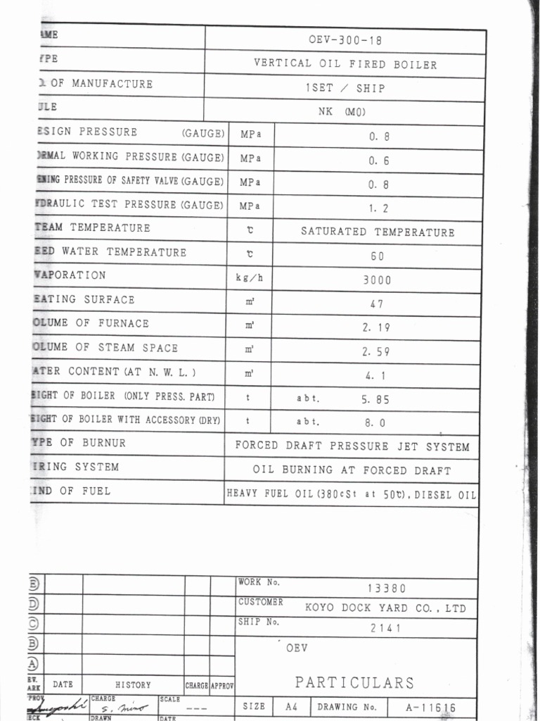 Boiler Specs | PDF