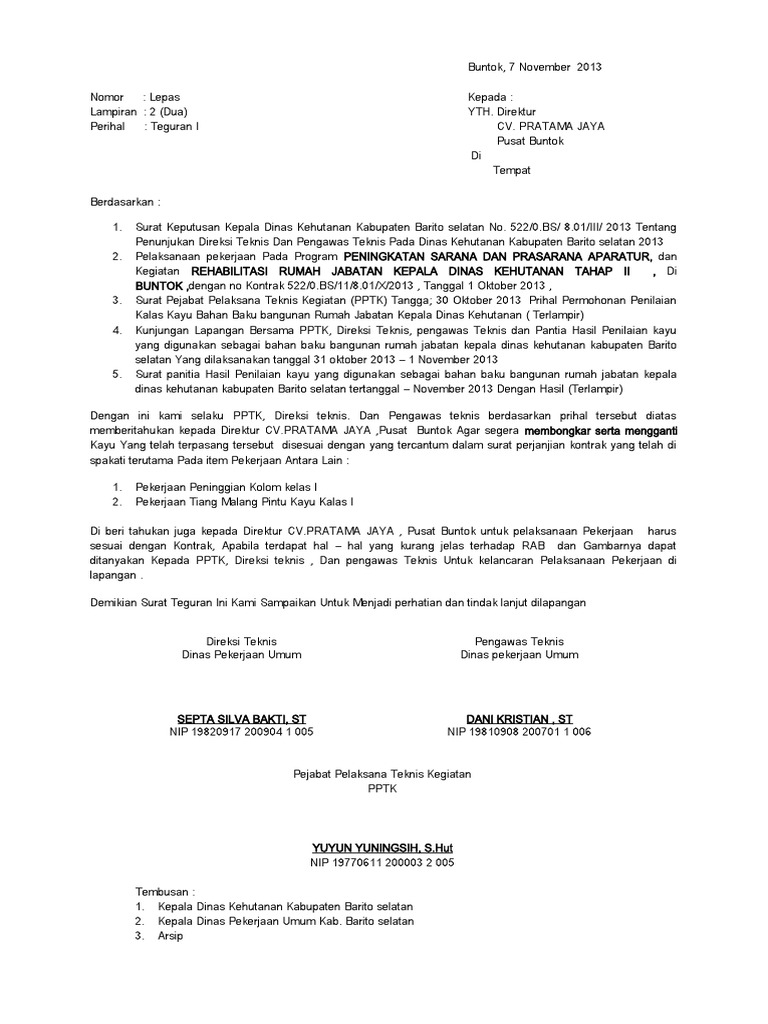 Surat Teguran | PDF