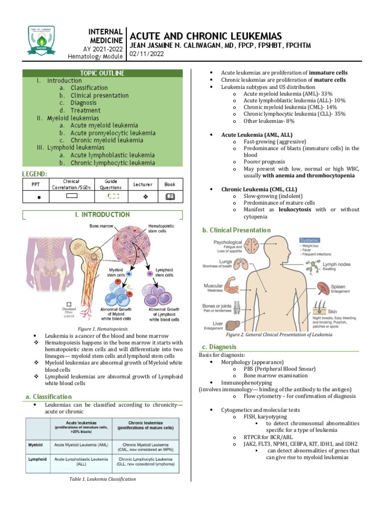 Acute and Chronic Leukemia Guide | PDF | Leukemia | Cancer