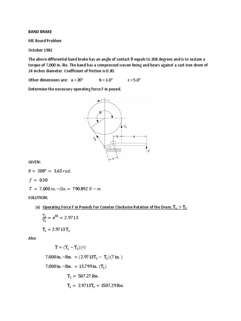 Lecture 4 Sample Problems PDF | PDF | Clutch | Torque