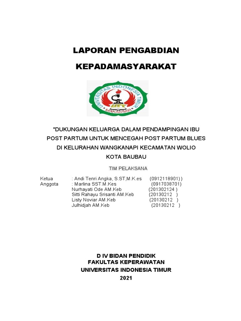Laporan Pengabdian Kepada Masyarakat | PDF | Ilmu Sosial | Kesehatan Holistik