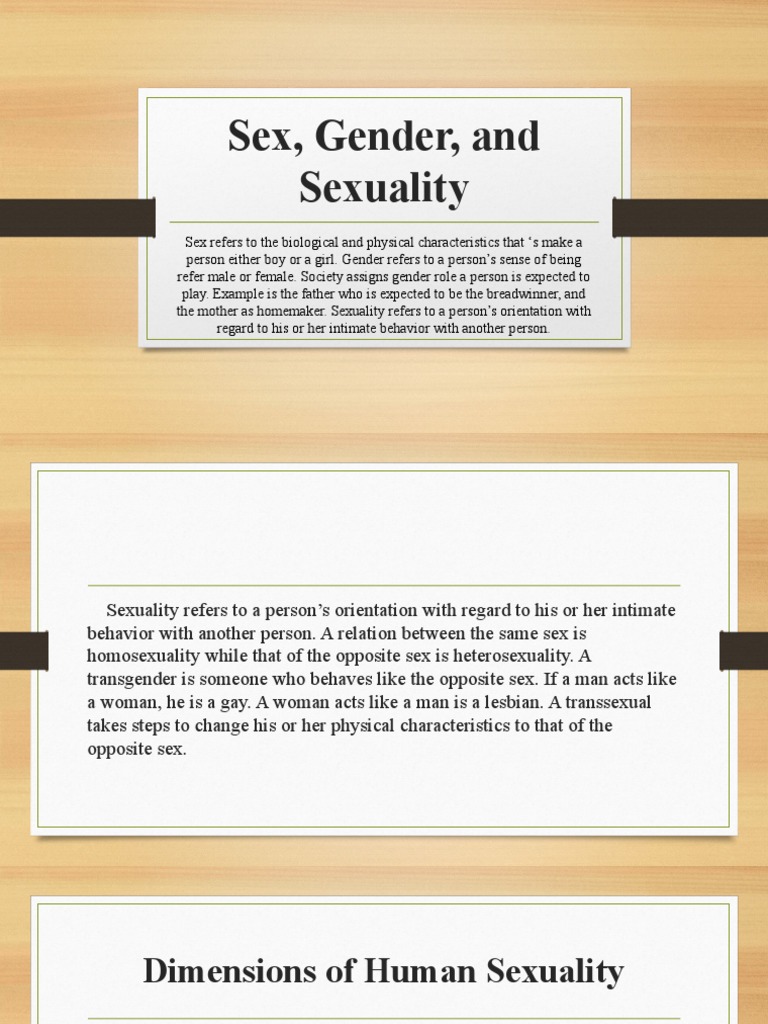 Sex, Gender, and Sexuality (Grade 8 Health) | PDF