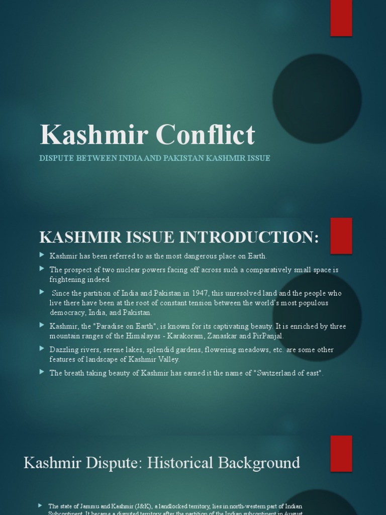 Kashmir Conflict: Dispute Between India and Pakistan Kashmir Issue ...