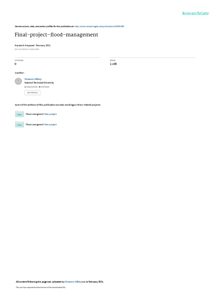 Final Project Flood Management | PDF | Flood | Infrared