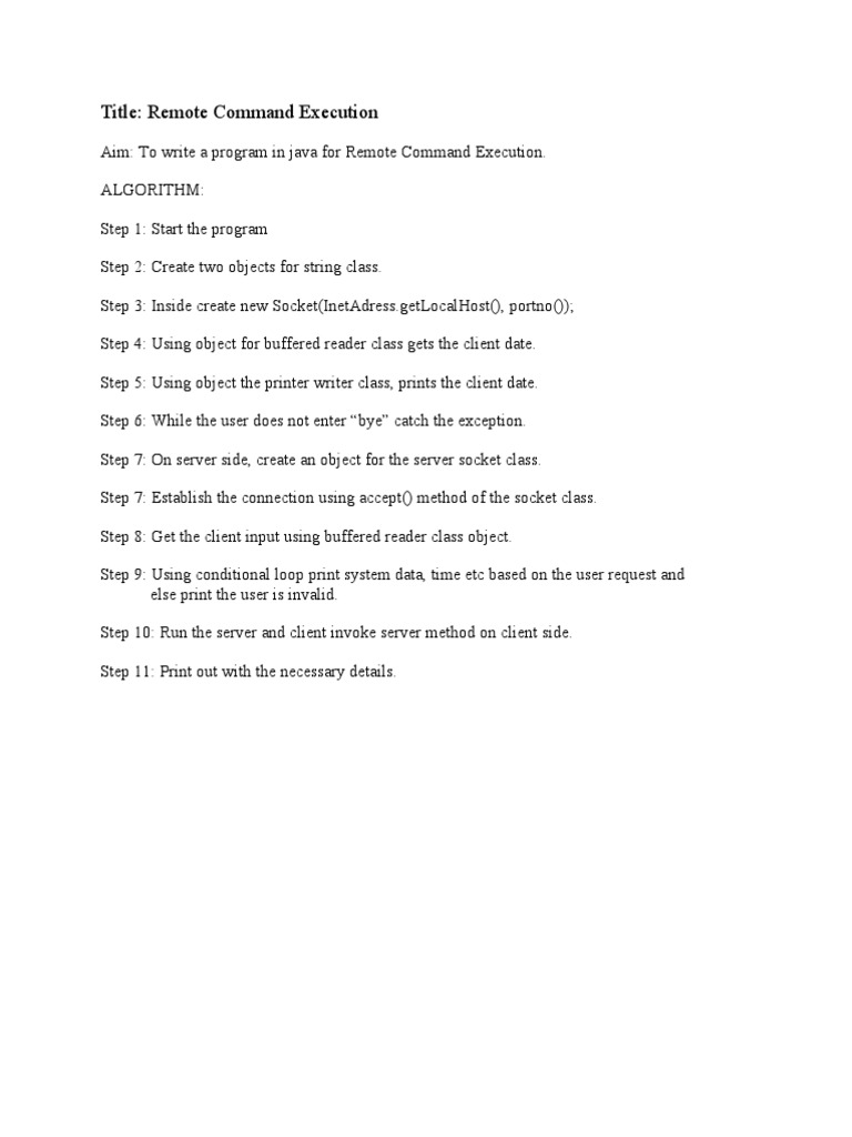 Remote Command Execution Pdf
