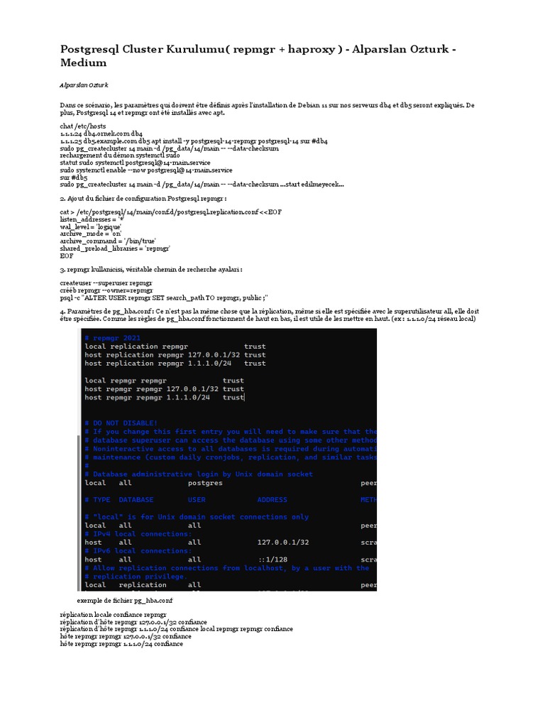 Cluster Postgresql Kurulumu (Repmgr + Haproxy) de Alparslan Ozturk ...