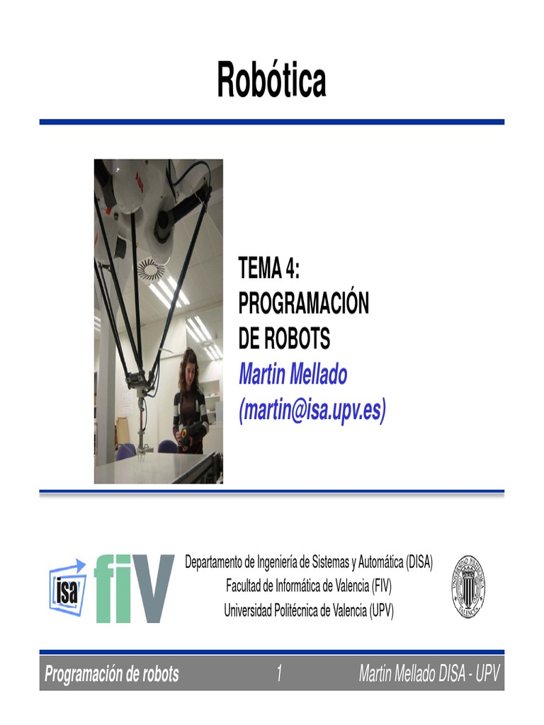 4 Programación de Robots | PDF | Robótica | Robot