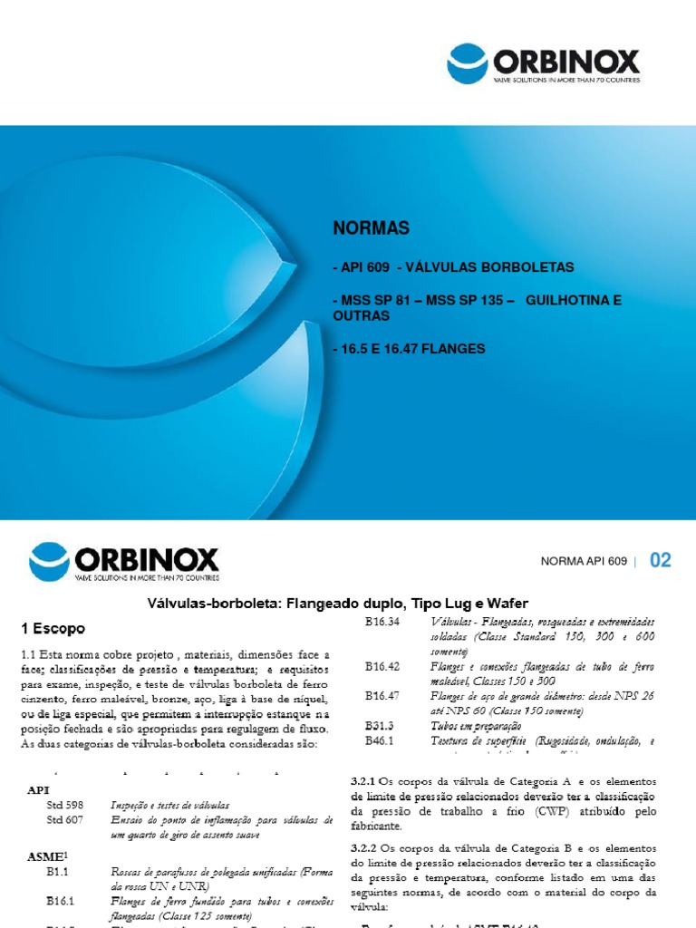 Normas API 609 - MSS SP 81 - MSS SP 135 - ASME 16.5-16.47 | PDF