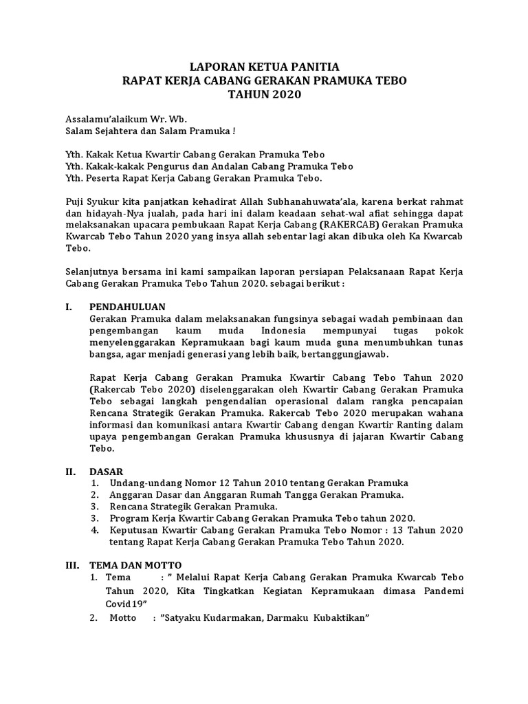 Lap. Ketua Panitia | PDF