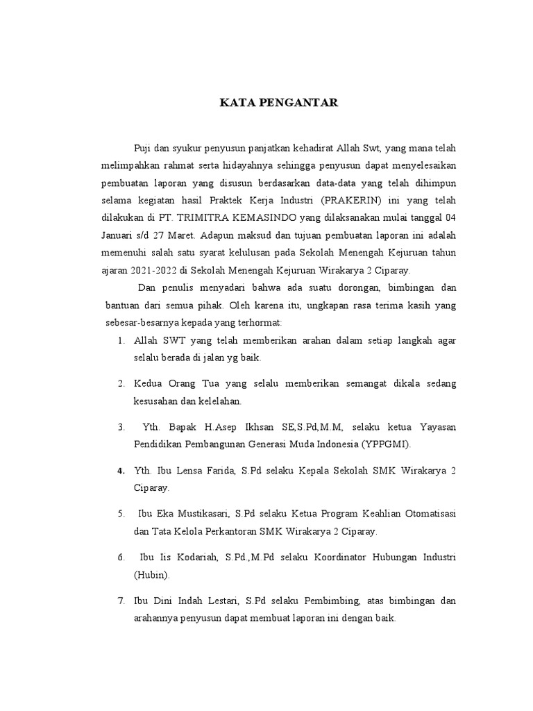 Contoh Contoh Desain Kata Pengantar | PDF