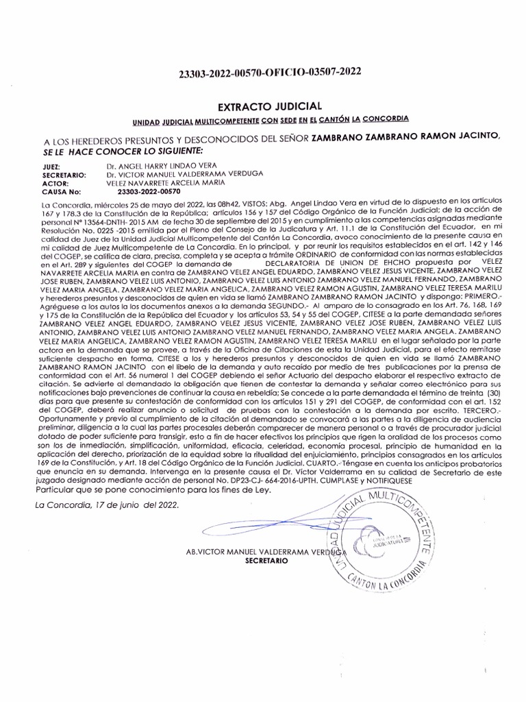 Extracto Judicial | PDF | Judicaturas | Ley constitucional