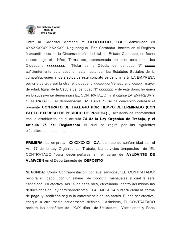 Modelo de Contrato | PDF | Business