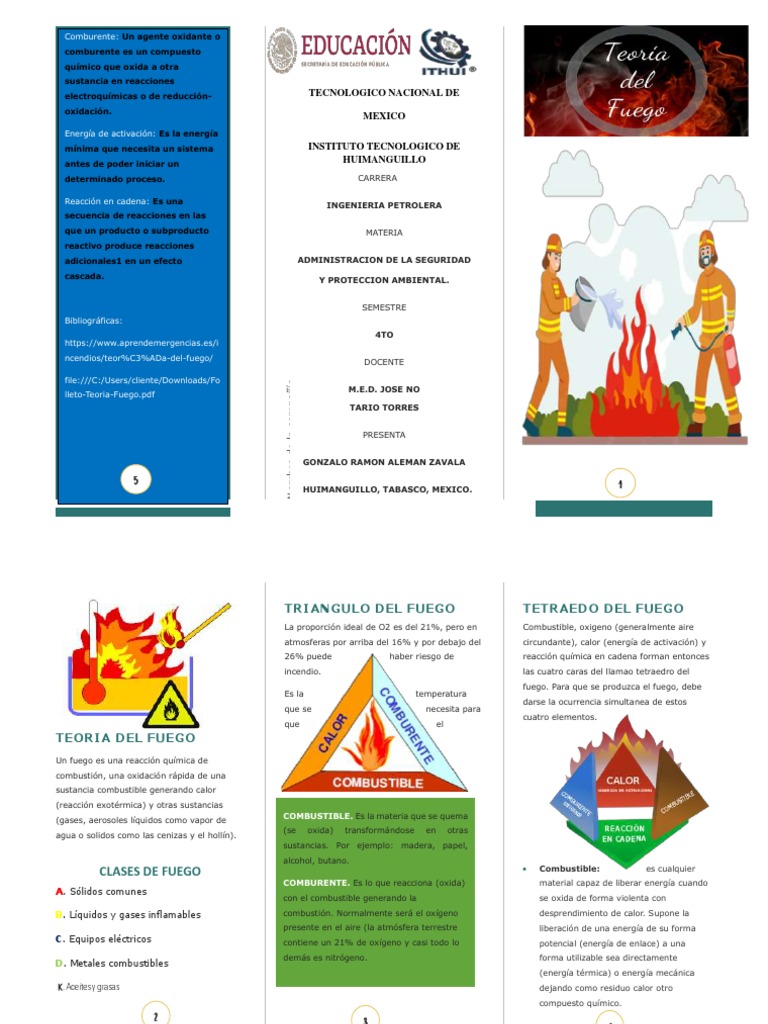 Teoria Del Fuego | PDF | Combustibles | Combustión