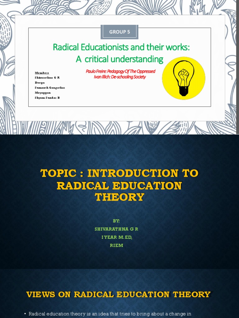 Radical Educationists and Their Works: A Critical Understanding | PDF ...