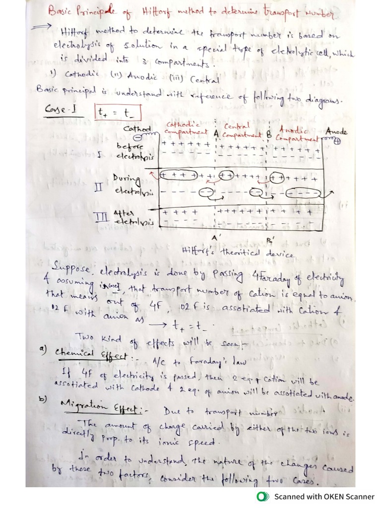 Determination of Transport Number | PDF