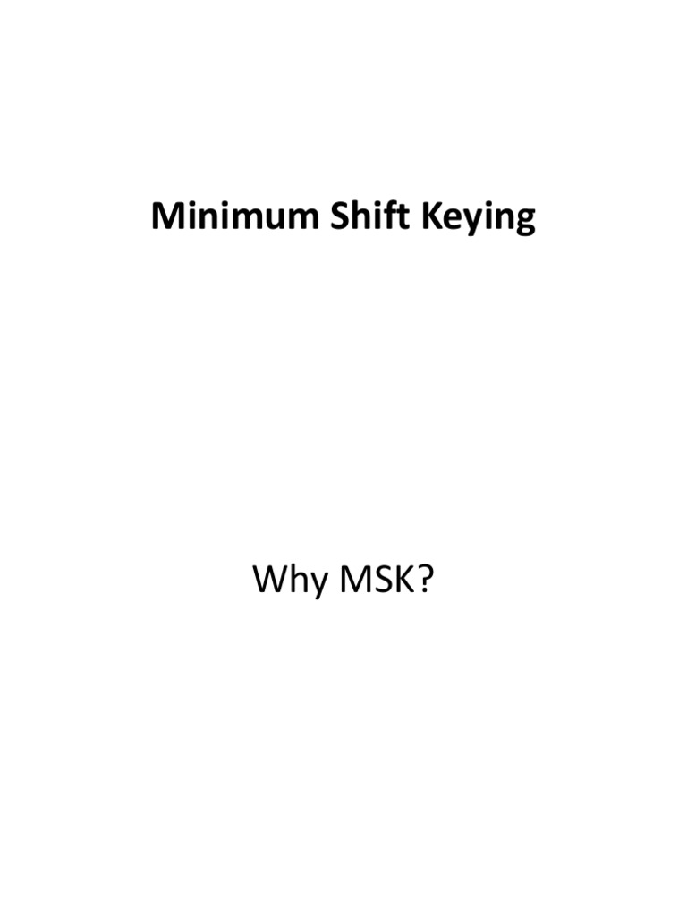 Minimum Shift Keying | PDF | Phase (Waves) | Modulation
