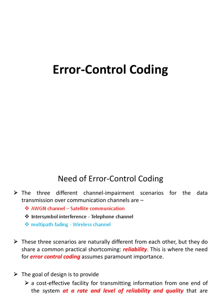 Error Control Coding | PDF | Encodings | Computer Data