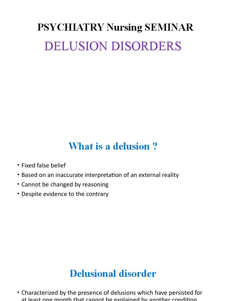 Delusional Disorders | PDF | Mental Disorder | Delusion