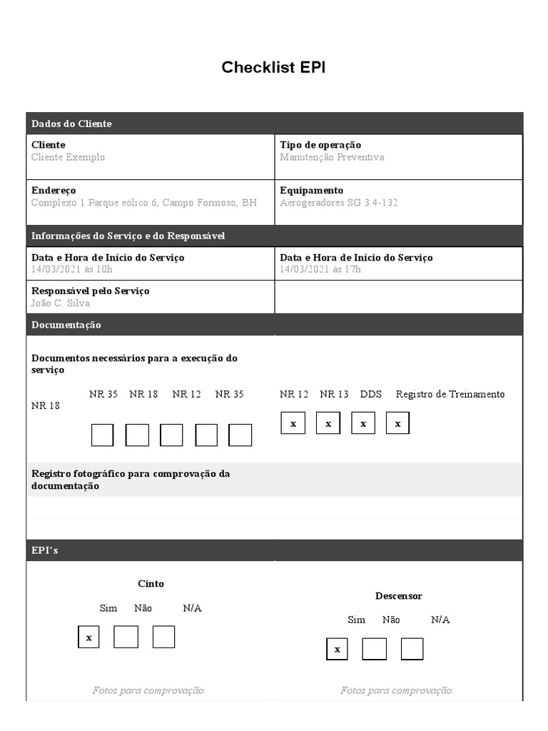 04 - Checklist EPI | PDF