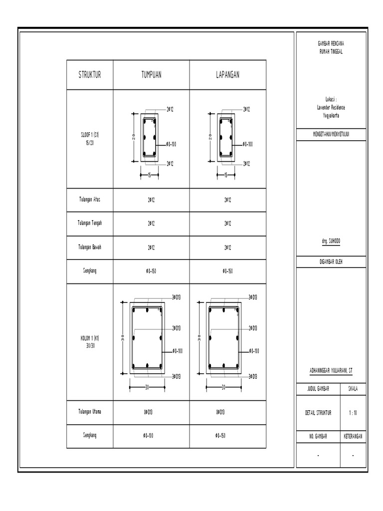 Struktur Tumpuan Lapangan | PDF