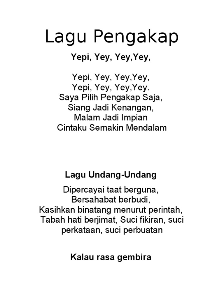 Lagu Pengakap | PDF | Puisi