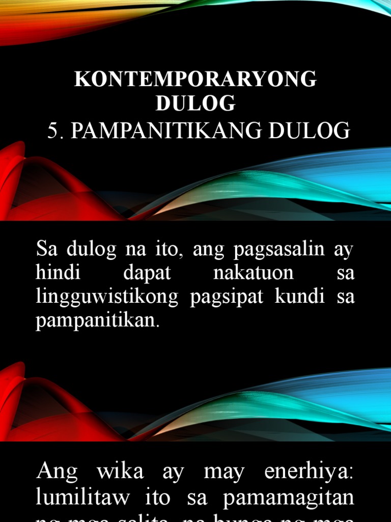 Kontemporaryong Dulog Report | PDF