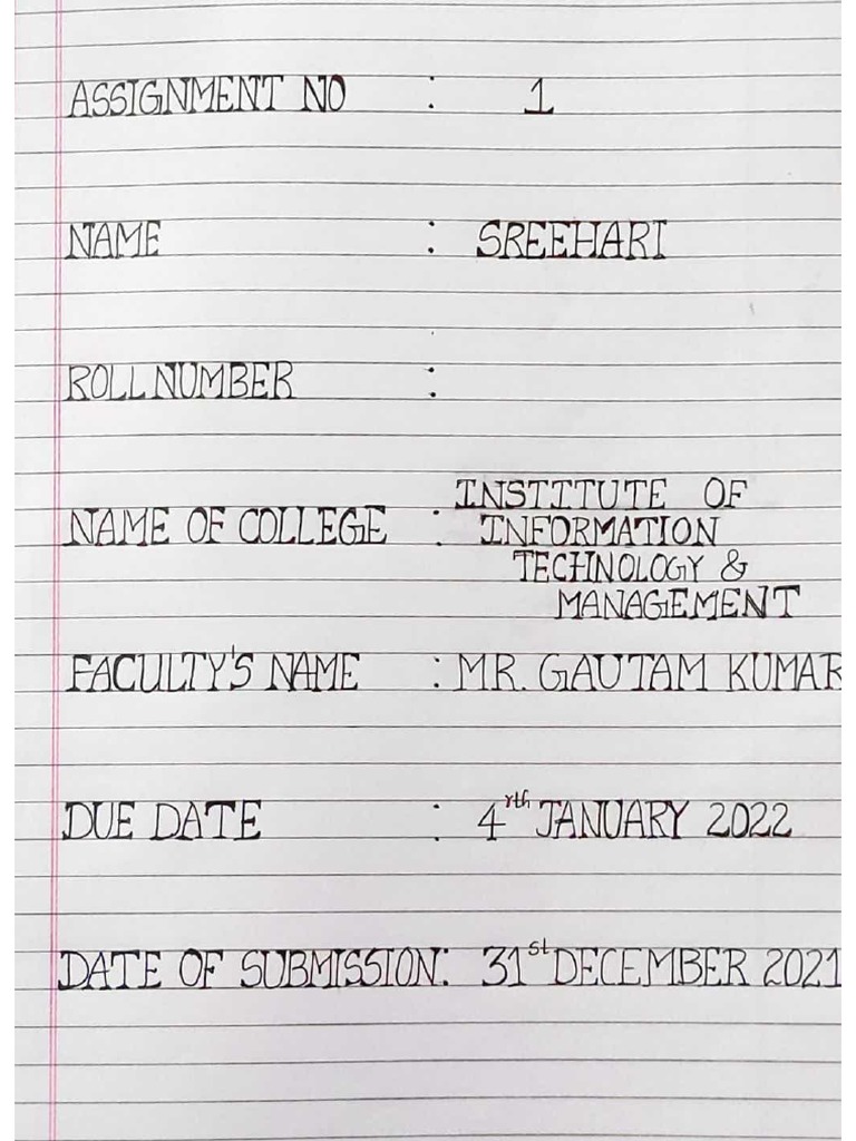 Itb Assignment | PDF