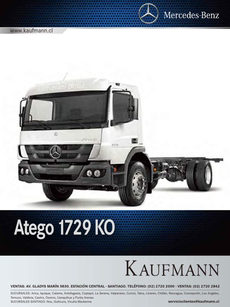 Ficha Técnica Mercedes Atego 1729 | PDF | Eje | Vehículo de motor