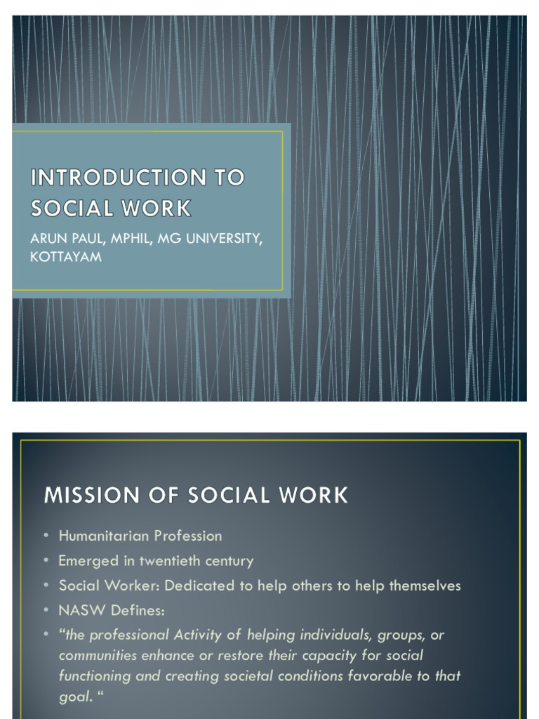 Introduction To Social Work | PDF