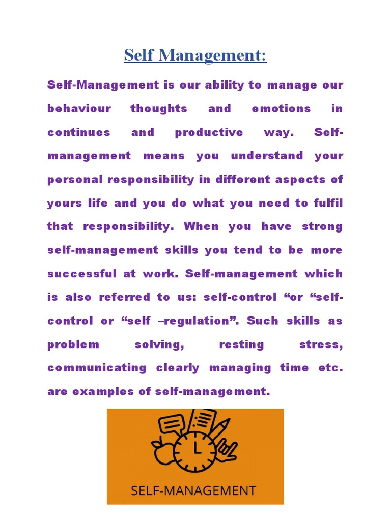 Self Management | PDF