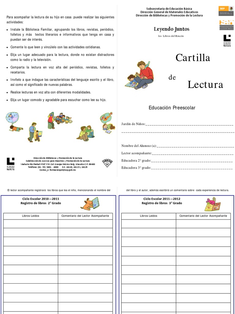 Cartilla de Lectura Preescolar
